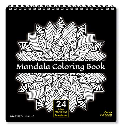Colouring Book - Mandalas - For Adults - Maestro - Level 1 - Zen Sangam