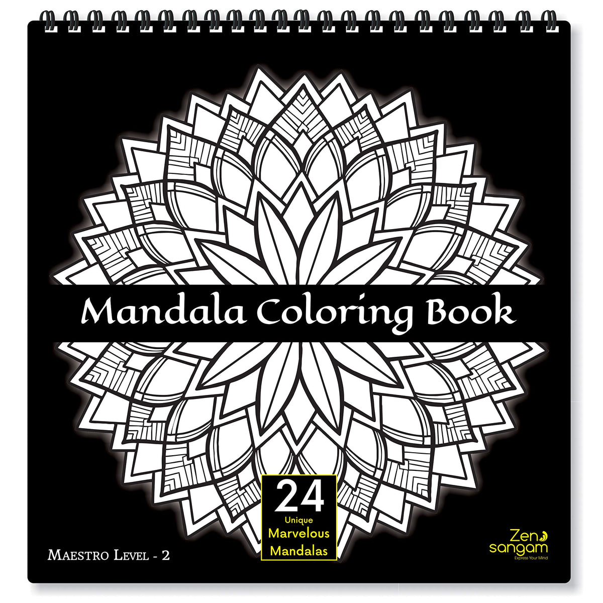 Mandala Young Adults Coloring Book | Expert Maestro (Level 2)| Zen San ...