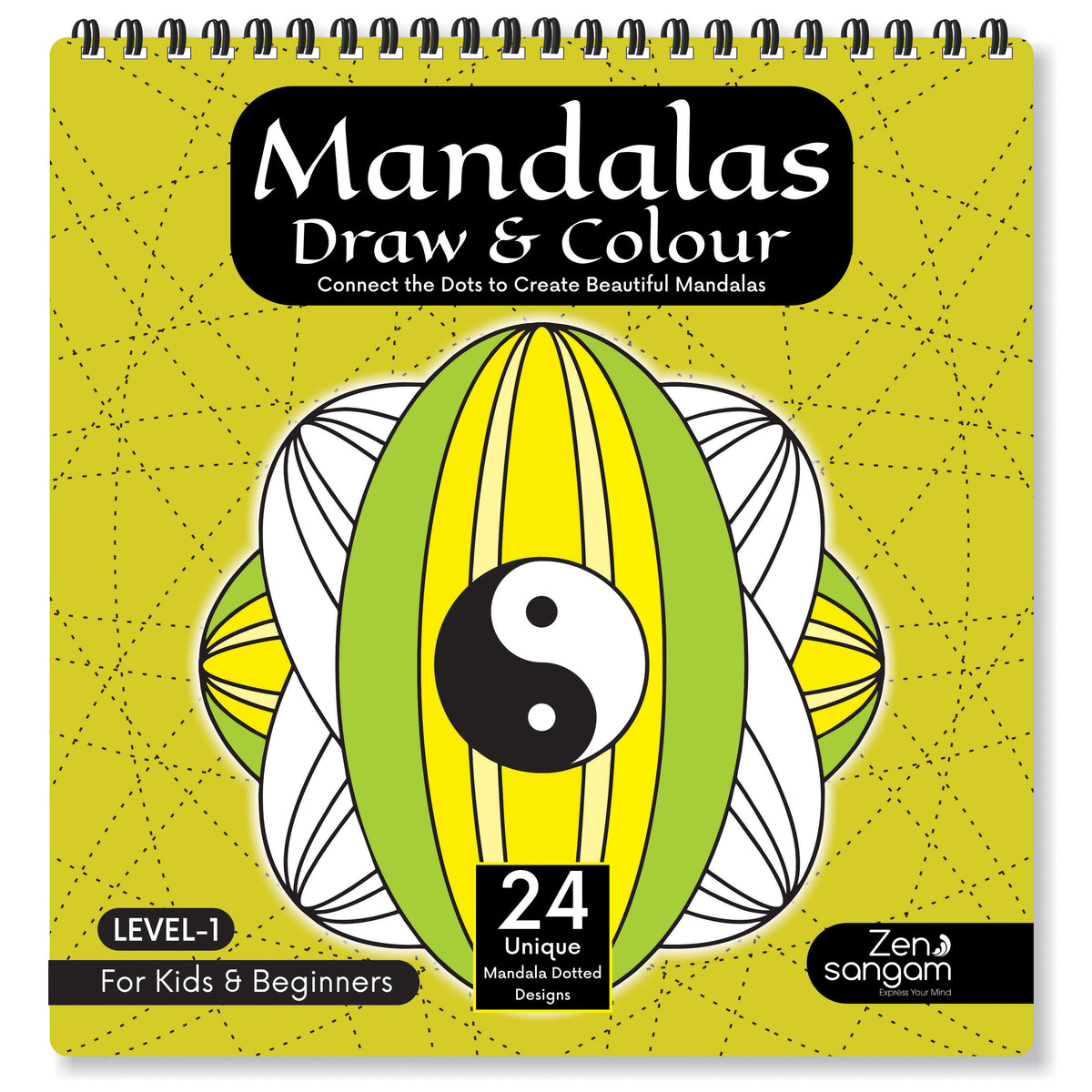 Draw and Colour Book - Mandala - Level 1 - For Kids & Beginners – Zen ...
