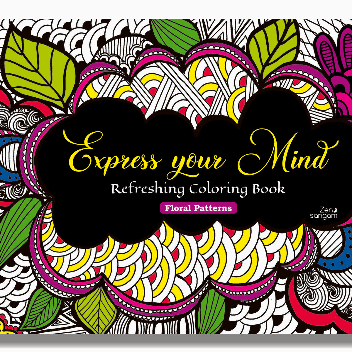 Colouring Book - Floral Zentangles Theme 1 - For Adults | Zen Sangam